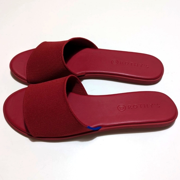 Rothy's | Shoes | Rothys The Slide Red Sangria Slip On Sandals | Poshmark